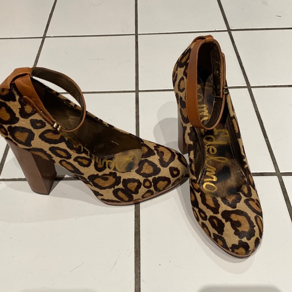 Sam Edelman | Shoes | Sam Edelman Leopard Heel With Strap | Poshmark